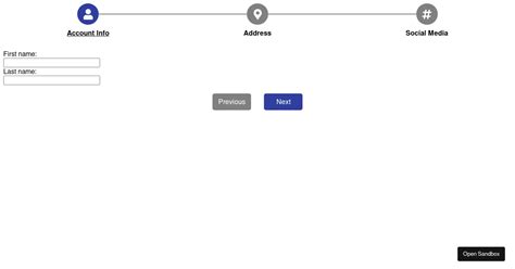 multi step form codesandbox