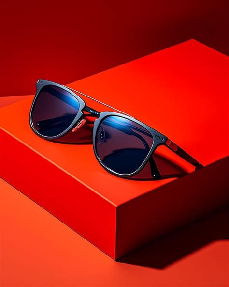 Sunglasses Black Frames Premium Ai Generated Image