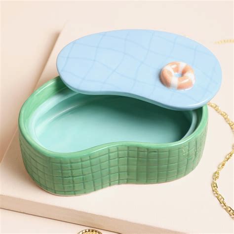 Ceramic Swimming Pool Trinket Tray Homeware Lisa Angel