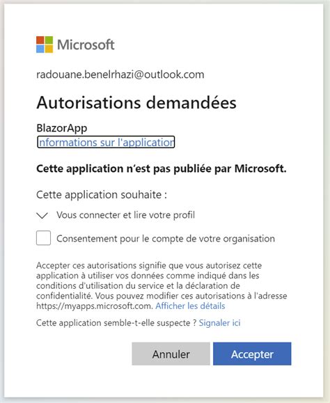 Ajouter Une Authentification Azure Ad à Une Application Web Net