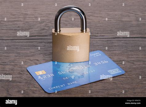 Credit Card And Lock In Secure Transactions Concept Stock Photo Alamy