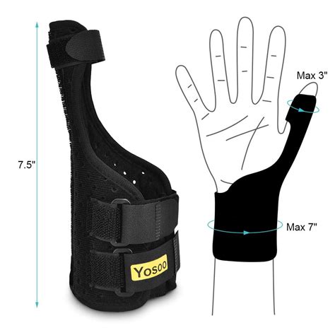 Thumb Spica Splint Finger Protector Thumb Brace With Removable Splint And Adjustable Straps