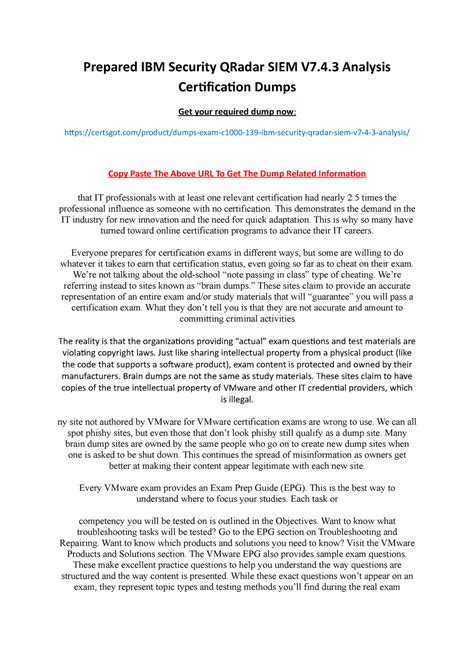 Exam C1000 139 Ibm Security Qradar Siem V7 4 3 Analysis Prepared Ibm