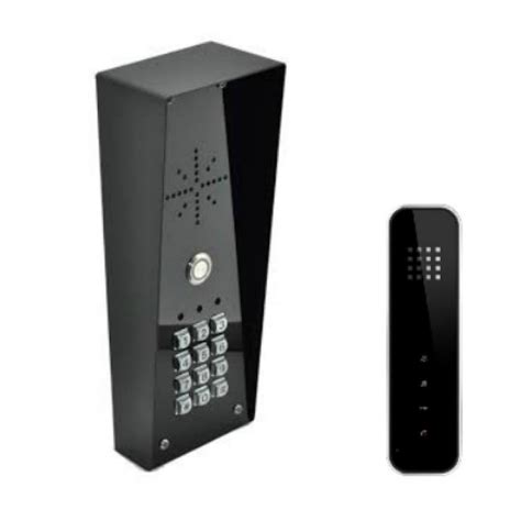 Aes Slim Hf Impk Wired Hooded Black Audio Intercom Kit With Keypad And