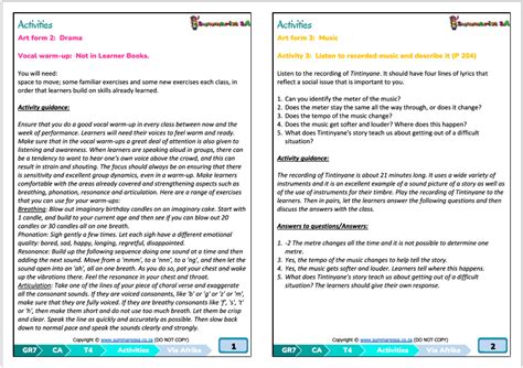 Grade 7 Creative Arts Ca Term 4 Via Afrika Classroom101