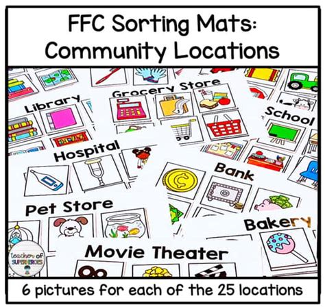 Community Locations Ffc Sorting Mats For File Folder Task Box Tpt
