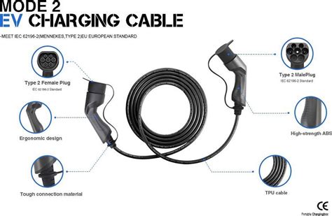 Besen Laadkabel Fase Type Naar Type Stekkers Meter Laadpaal Webwinkel Nl