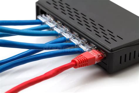 LAN Network And Ethernet Cables Stock Image Image Of Connection Connector