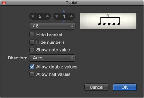 Create And Edit Tuplets Logic Pro X Help