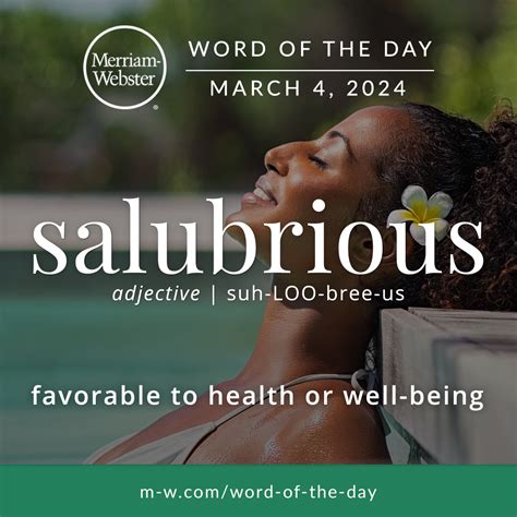 Word Of The Day Salubrious
