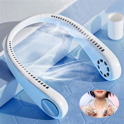 New Mini Neck Fan Portable Bladeless Hanging Neck 1200mah Rechargeable