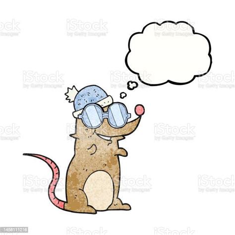 자유형 그린 생각 거품 질감 만화 마우스 안경과 모자를 착용 귀여운에 대한 스톡 벡터 아트 및 기타 이미지 귀여운 그런지 이미지 기법 기이함 Istock