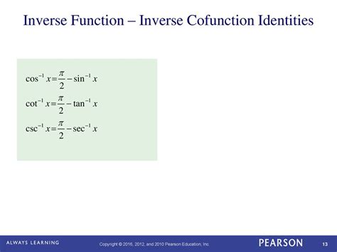 Derivatives of Inverse Trigonometric Functions - ppt download