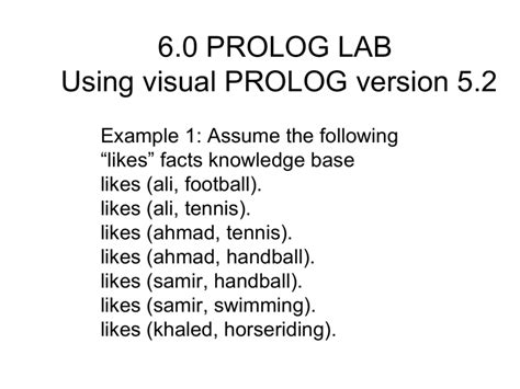 Prolog Lab Knowledge Representation And Queries