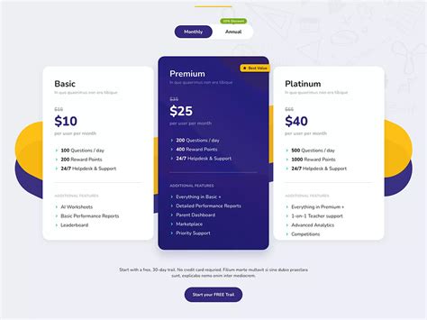 Pricing Ui Designs Themes Templates And Downloadable Graphic Elements On Dribbble