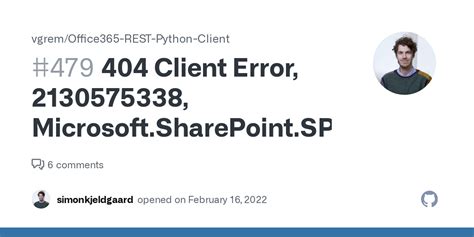 404 Client Error 2130575338 Microsoftsharepointspexception · Issue