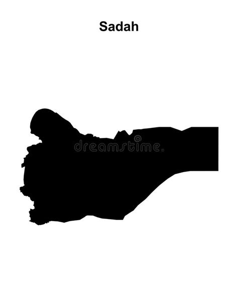 Sadah Outline Map Stock Vector Illustration Of Yemen 360692555