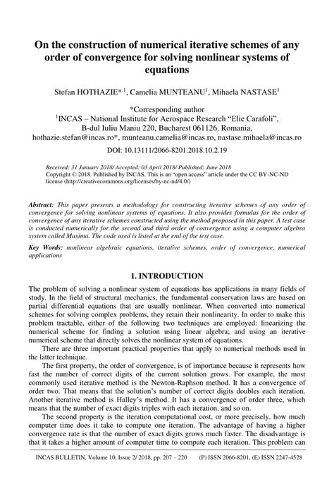 Pdf On The Construction Of Numerical Iterative Schemes Of Any Order