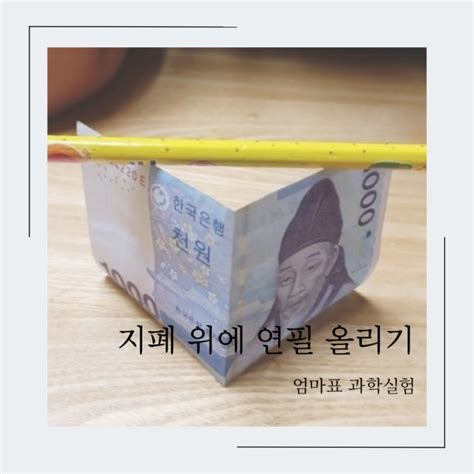 과학실험 지폐 위에 연필동전 올리기💸 ️ 네이버 블로그