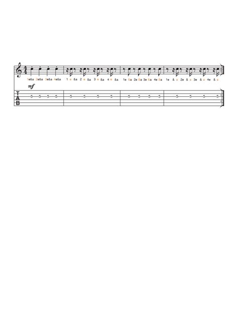 16th Note Rythmic Subdivisions Pdf