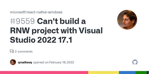 Can T Build A RNW Project With Visual Studio Issue Microsoft React Native
