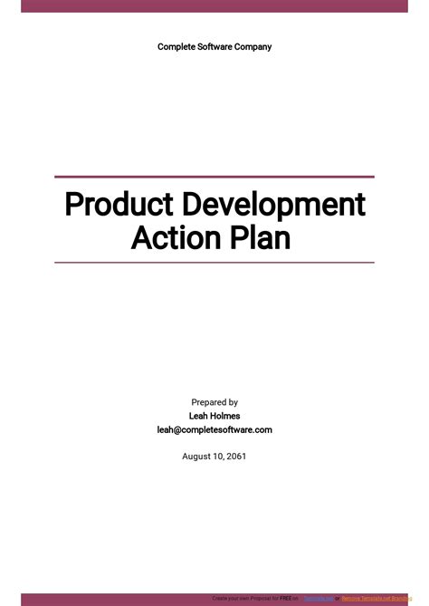Product Design And Development Plan Template Design Talk