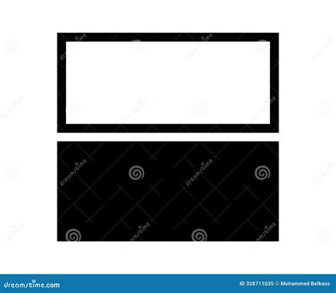 Rectangle Geometric Shape And Rectangle Outline Symbol Vector Stock Vector Illustration Of