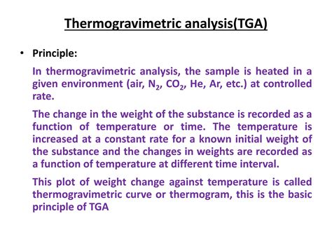 Thermogravimetric Analysis Pptx