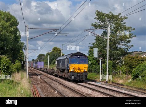 Direct Rail Services Class 66 Locomotive On The West Coast Mainline