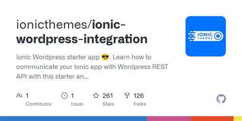 github ionicthemes ionic wordpress integration ionic wordpress