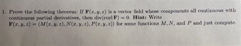 Solved Prove The Following Theorem If F X Y Z Is A Chegg