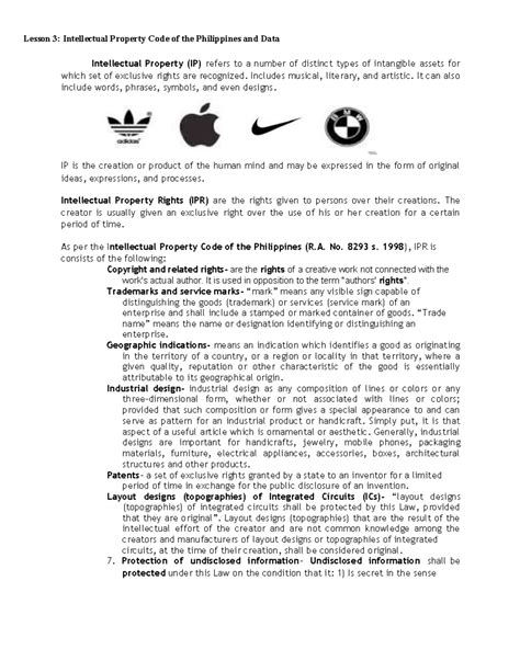 Who Authorized The Intellectual Property Code Of The Philippines At