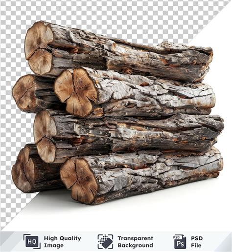 Premium PSD Stack Of Logs On Transparent Background Small Pile Left