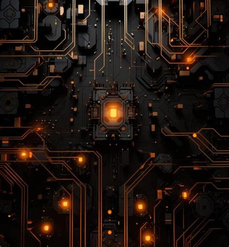 Premium Ai Image Abstract Technological Background