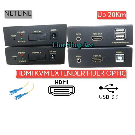 Jual Hdmi Kvm Extender Fiber Optic Single Mode Up To 20km Shopee Indonesia