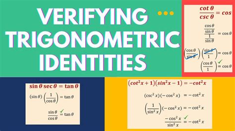 Verifying Trigonometric Identities 20 Examples Youtube