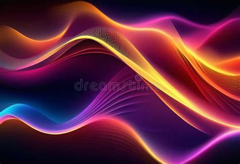 Abstract Gradient Wave Of Particles Big Data Digital Background Stock Illustration