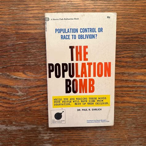 The Population Bomb By Dr Paul Ehrlich 1969 Paperback Very Good Etsy