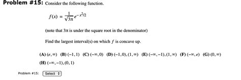 Solved Problem 15 Consider The Following Function F X Chegg Com