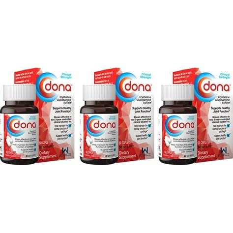 Dona Crystalline Glucosamine Sulfate 750 Mg Joint Supplement Pills