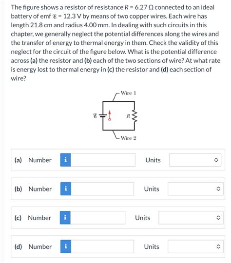Solved The figure shows a resistor of resistance R 6 27Ω Chegg com