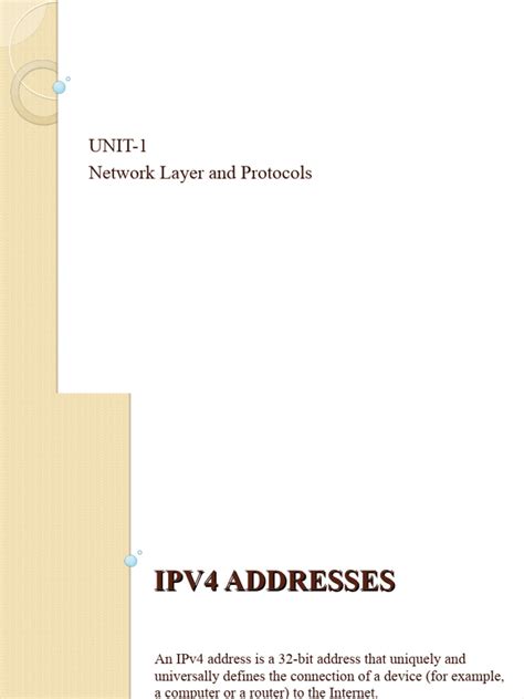 Acn Unit1 Pdf I Pv6 Ip Address