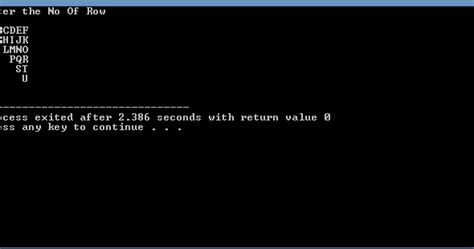 Write A C Program To Print REVERSE Of Half Pyramid Using Alphabet