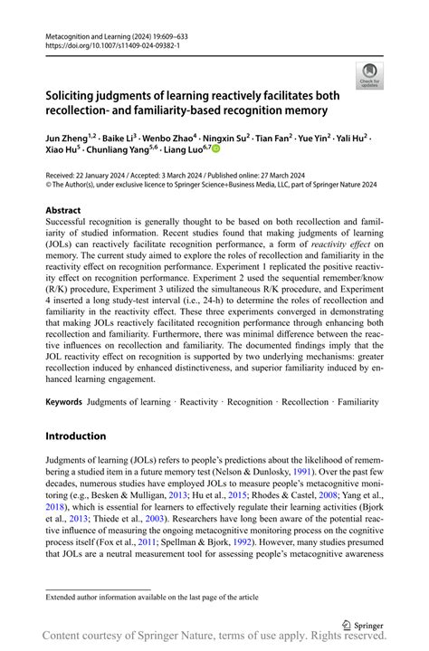 Soliciting Judgments Of Learning Reactively Facilitates Both