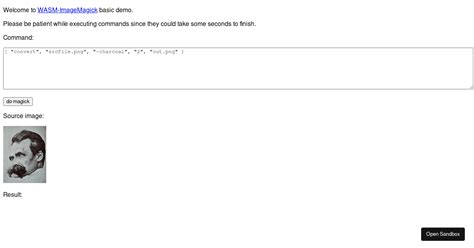 Wasm Imagemagick Examples Codesandbox