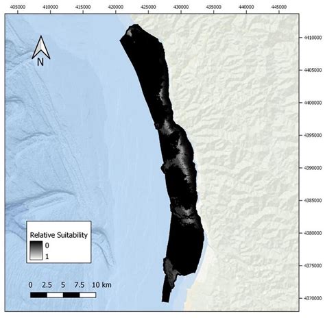 Predicted Relative Habitat Suitability From The Best Supported Maxent Download Scientific