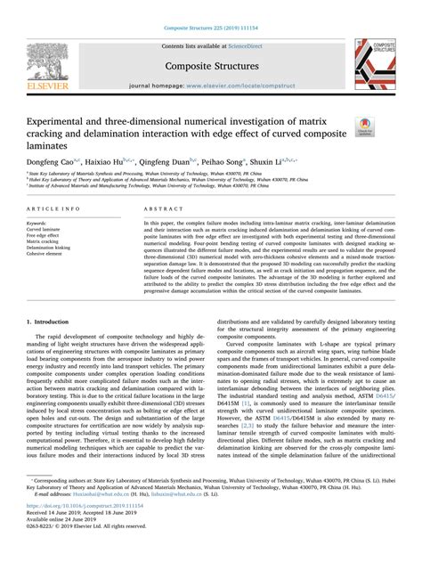 Pdf Experimental And Three Dimensional Numerical Investigation Of