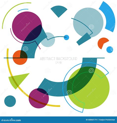 Vector Abstract Background Composition Of Simple Geometric Shapes Stock Vector Illustration