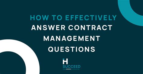 Contract Management Questions How To Respond Effectively