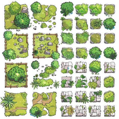 Premium Vector D Tiles Map Spritesheet RPG X Sprite Game Design